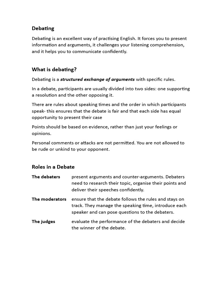 Debating | PDF