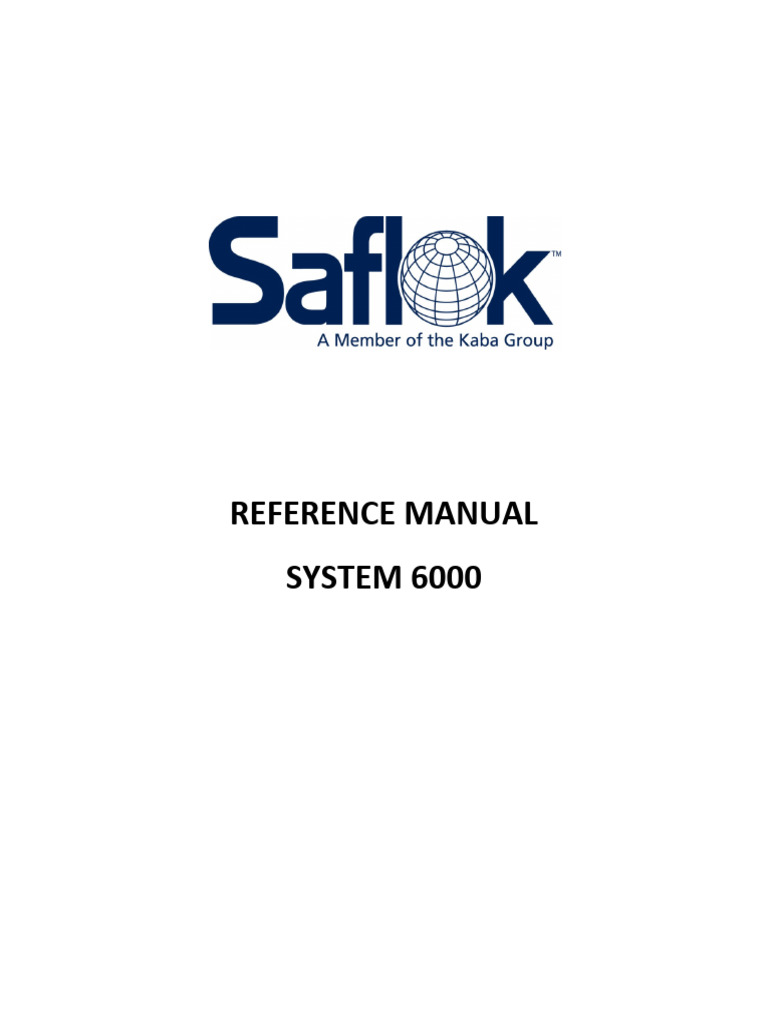 Saflok System 6000 Reference Manual | PDF | Computer Network | Radio ...