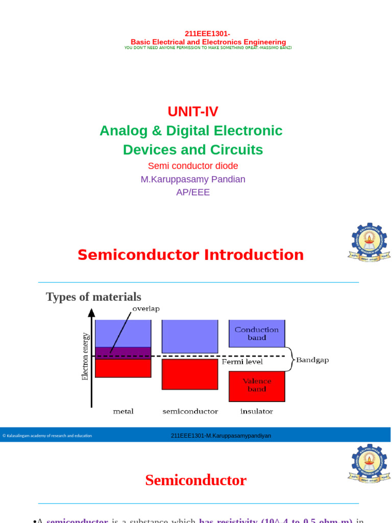 Semiconductor Basics for Class 12 | PDF | P–N Junction | Semiconductors