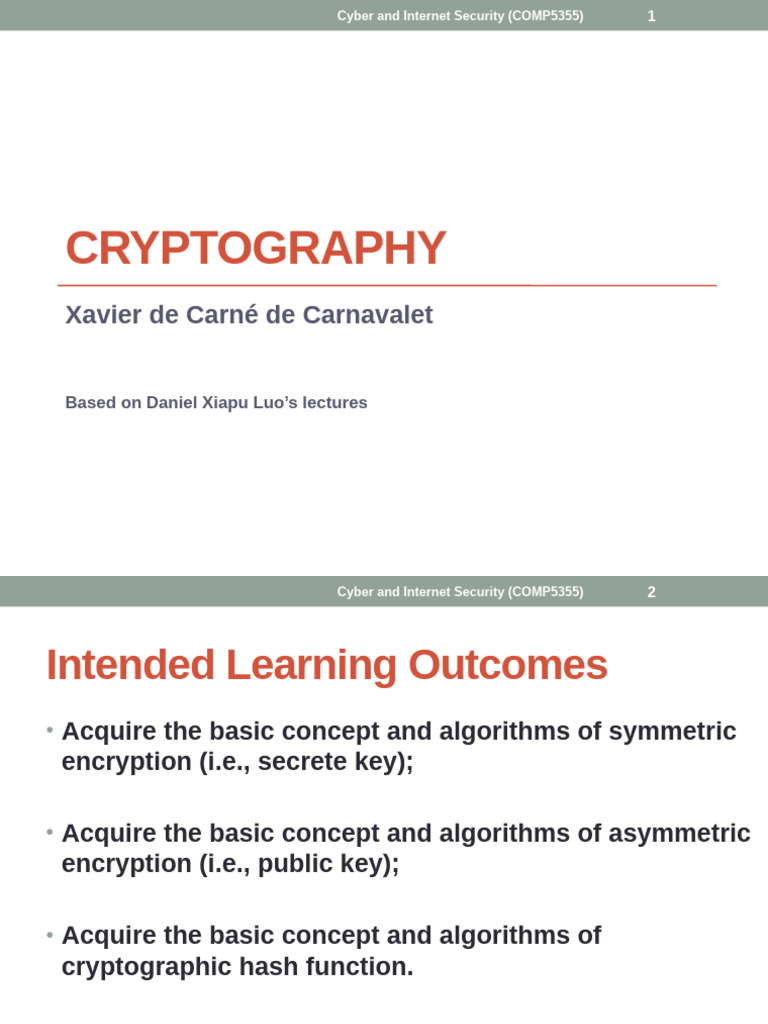 Lecture 6 Crypto Blackboard-Annotated | PDF | Cryptography | Encryption