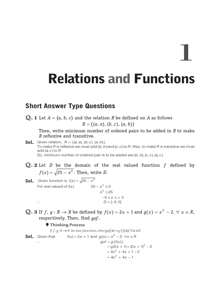 12 NCERT Examplar Solution | PDF | Mathematical Analysis | Mathematical Concepts