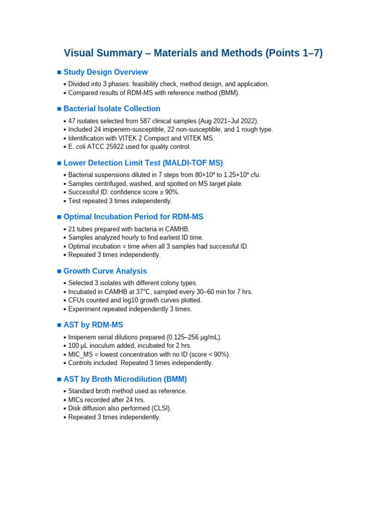Visual Summary Materials Methods | PDF