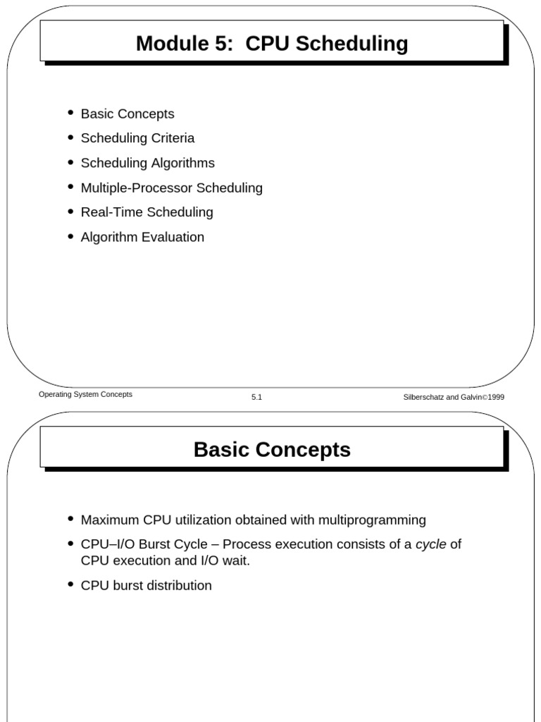 operating system chapter 5 | PDF | Scheduling (Computing) | Operating System