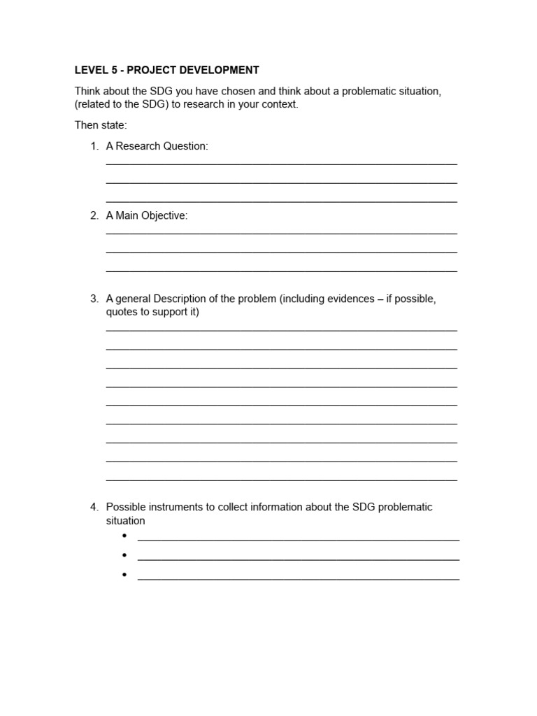 Level 5-Problem Statement Worksheet | PDF
