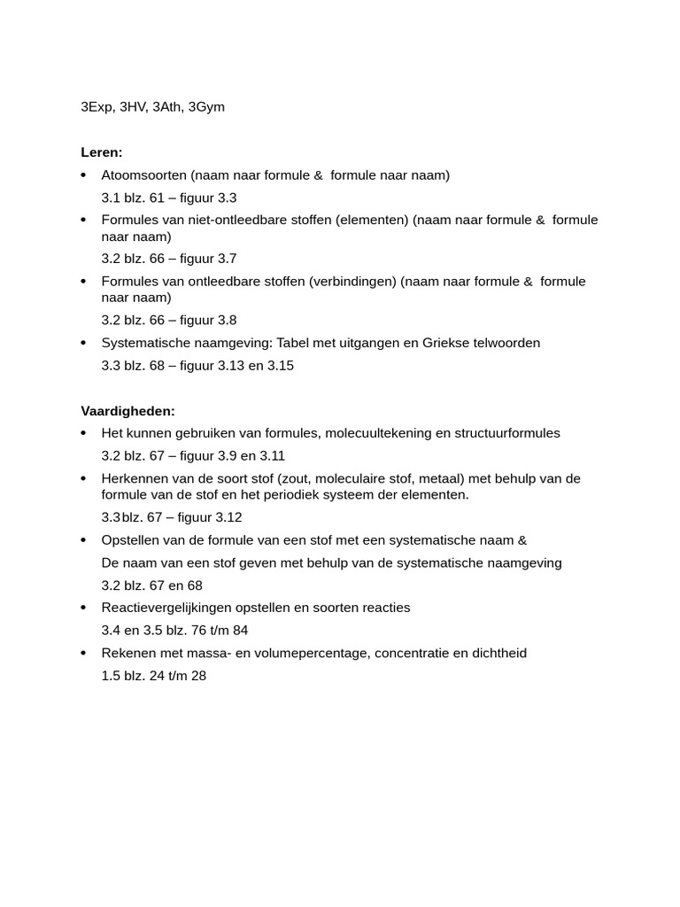Vaardigheden Klas 3VWO Eindtoets | PDF