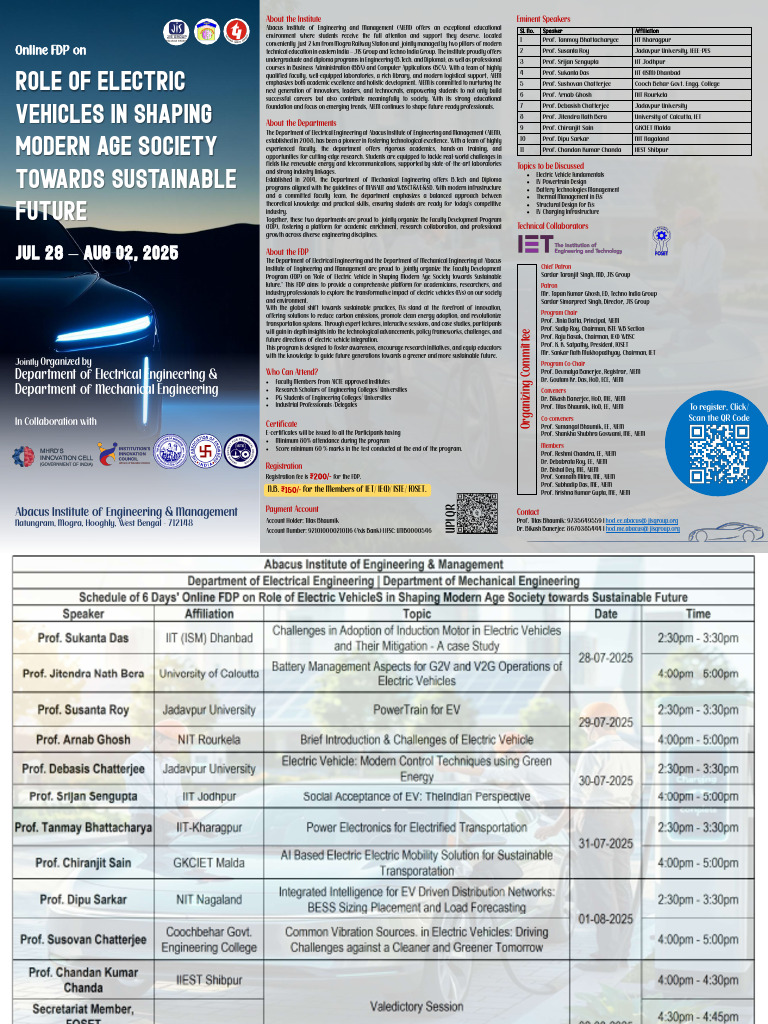 EE ME FDP Complete Brochure | PDF | Electric Vehicle | Engineering