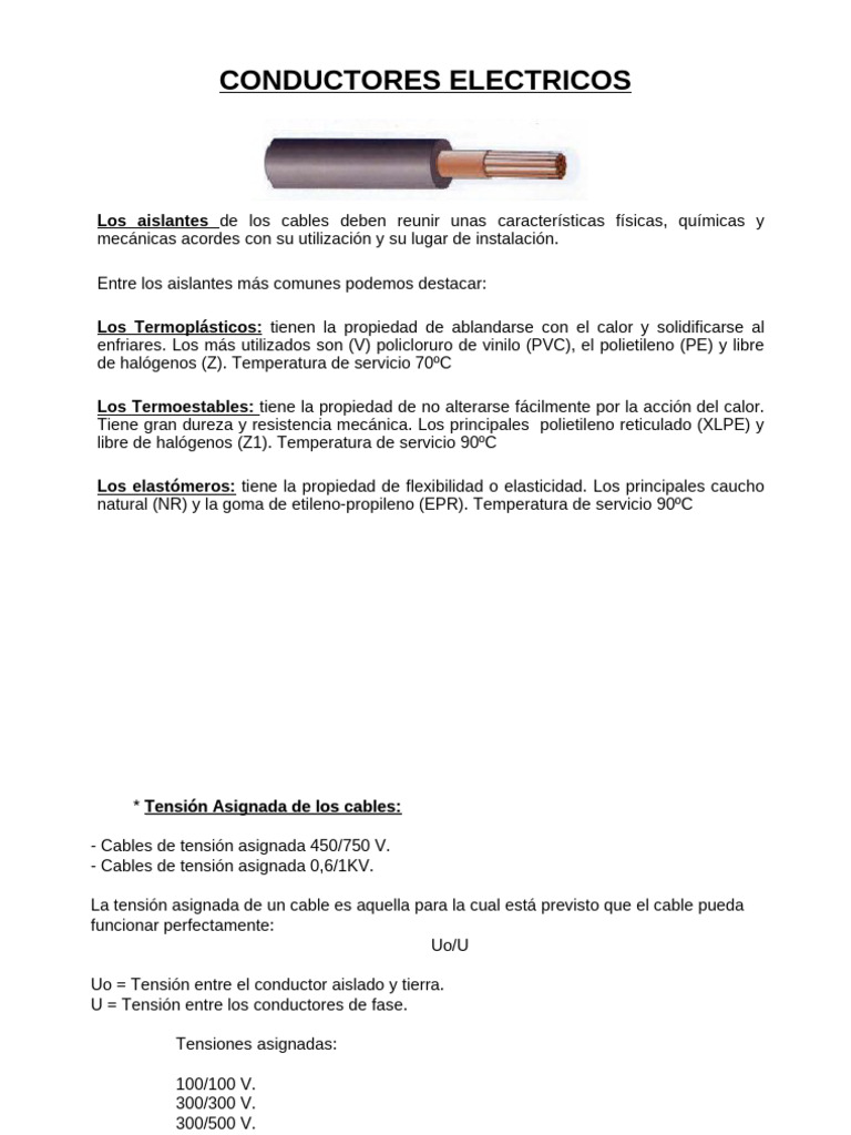 2 Conductores | PDF | Aislador (Electricidad) | Conductor electrico