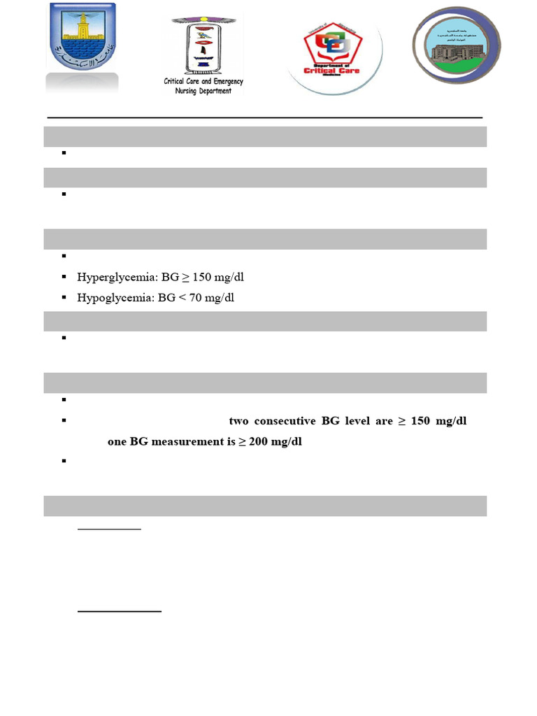 Nurse Driven IV Insulin Protocol | PDF | Hyperglycemia | Intravenous ...