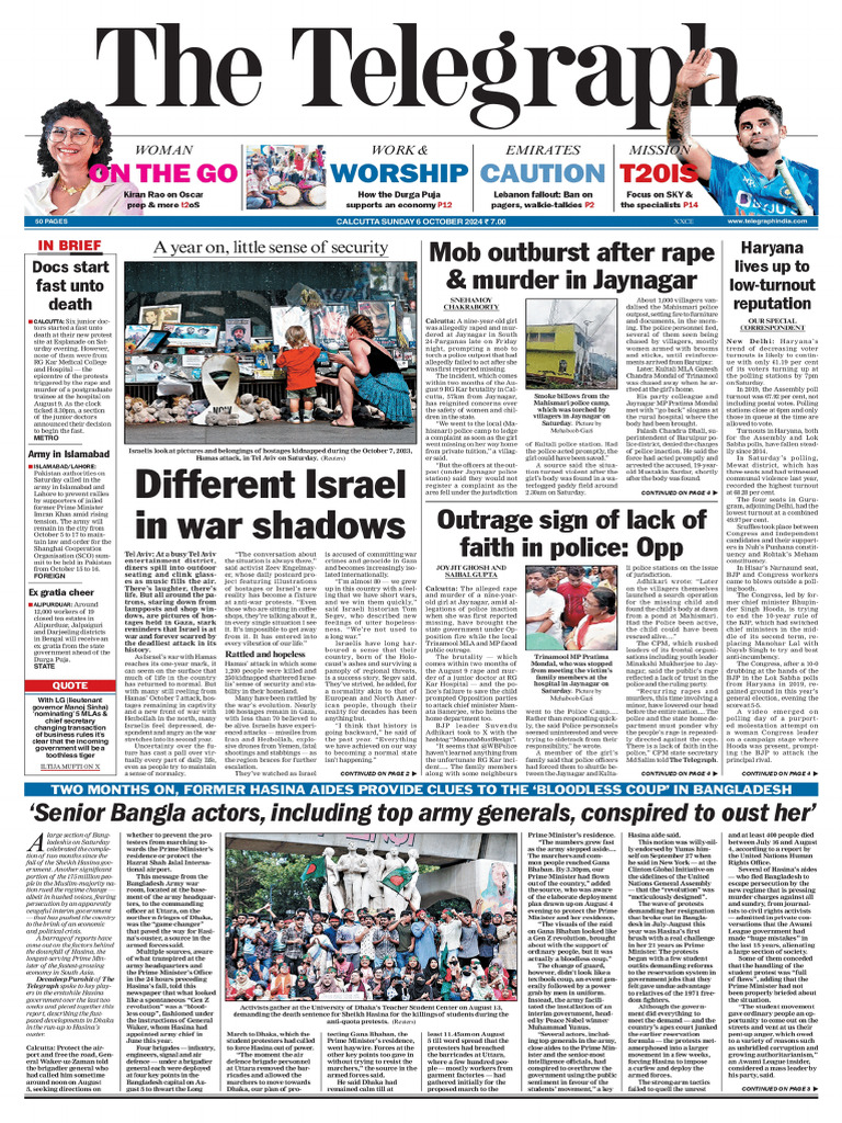 Telegraph Calcutta 06-10-2024 | PDF