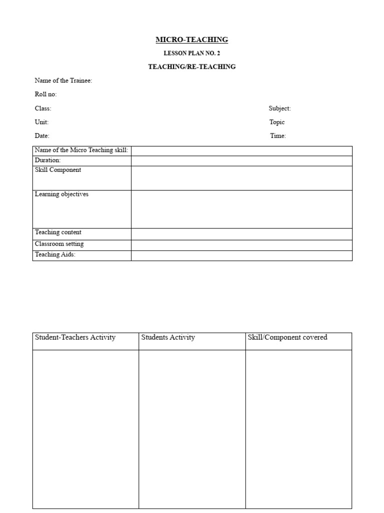 MICRO Teaching | PDF