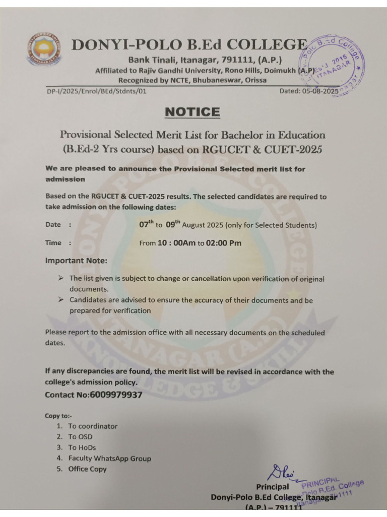 Bed RGUCET & CUET-2025 | PDF