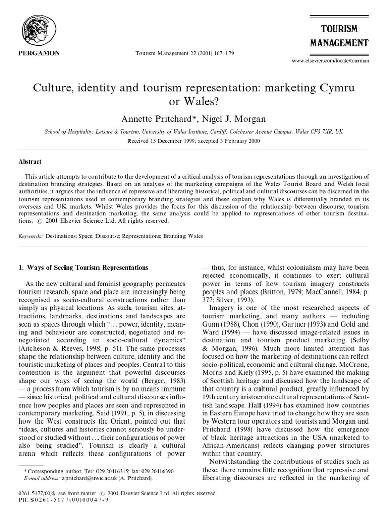 Culture Identity and Tourism Representation Marketing Cymruor Wales ...