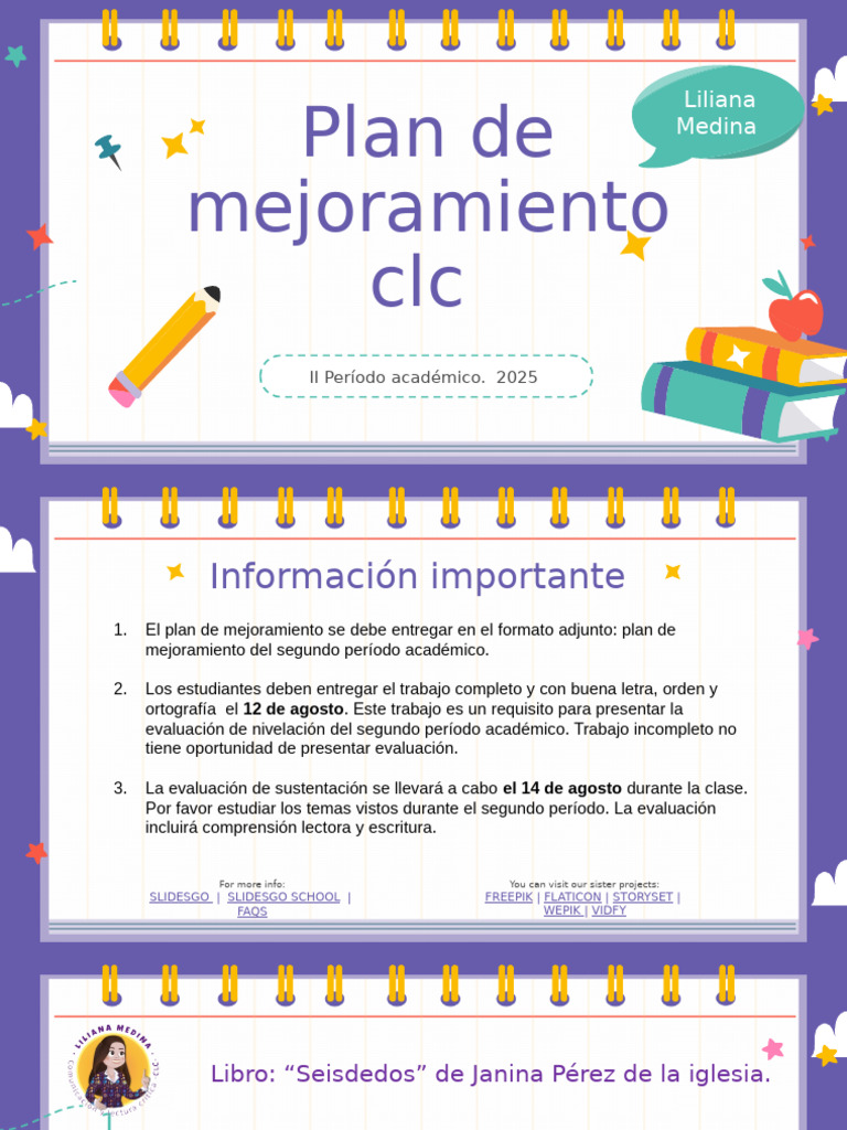 Plan de Mejoramiento. Cuarto II Per 2025 | PDF