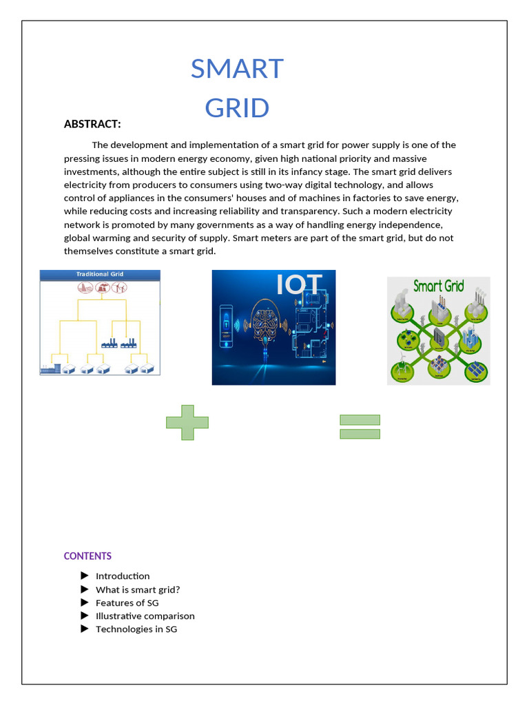 Overview of Smart Grid Technology | PDF