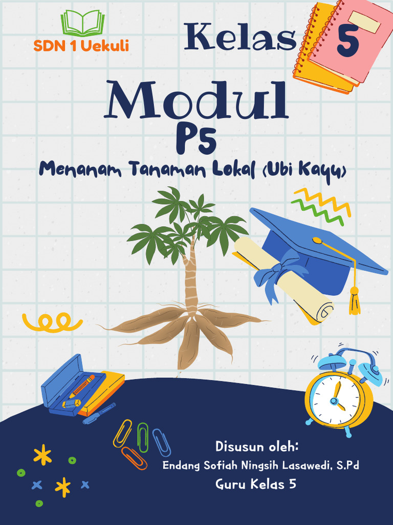 Penuh Warna Lucu Ilustrasi Sampul Modul Pembelajaran Dokumen A4 | PDF