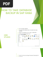DB Refresh Using Hana Studio DB Restore With Sid Modification - Non Sapinst | PDF | Backup ...