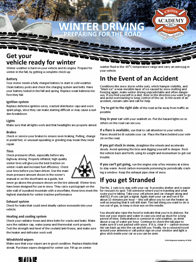 Winter Driving Tips | PDF | Tire | Vehicles
