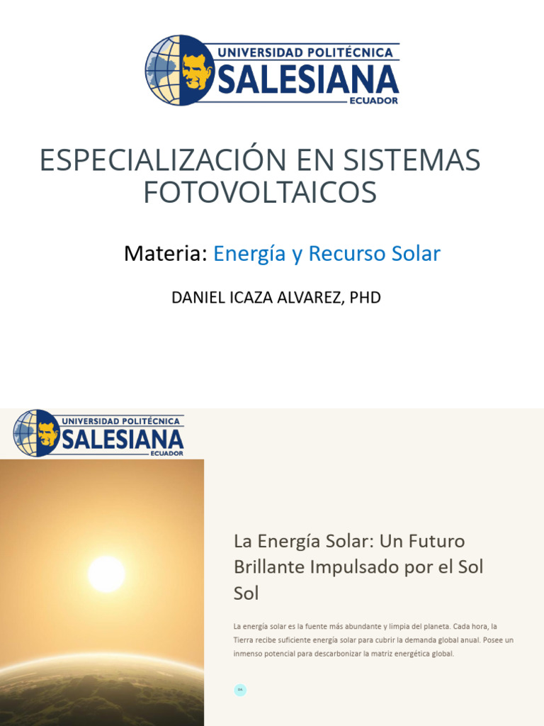 Energía y Recurso Solar Ups | PDF | Energía solar | Tierra