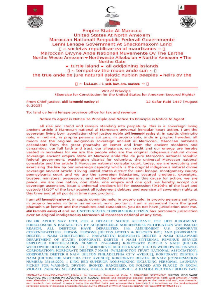 04 WRIT 1 of PRAECIPE Aki Kemnebi Easley El 8-6-2025 | PDF