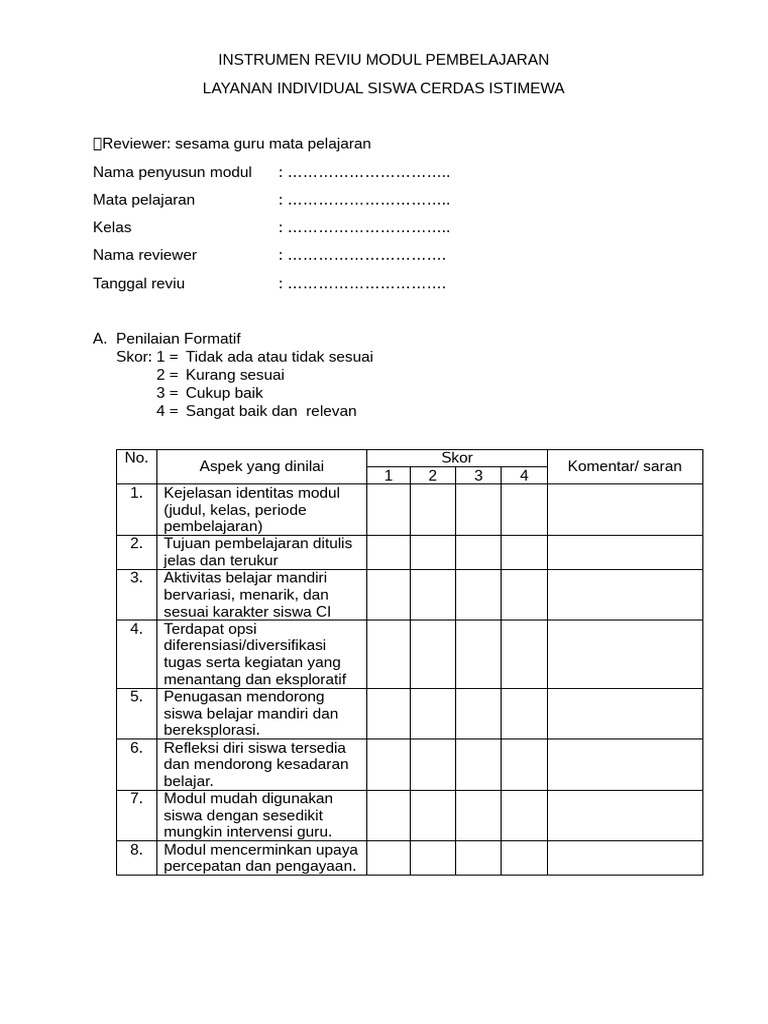 Reviu Modul Pembelajaran Siswa Cerdas | PDF
