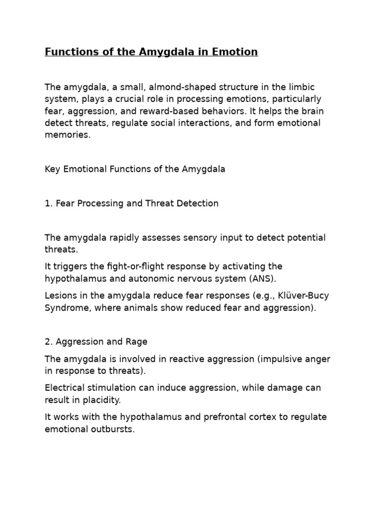 Amygdala | PDF