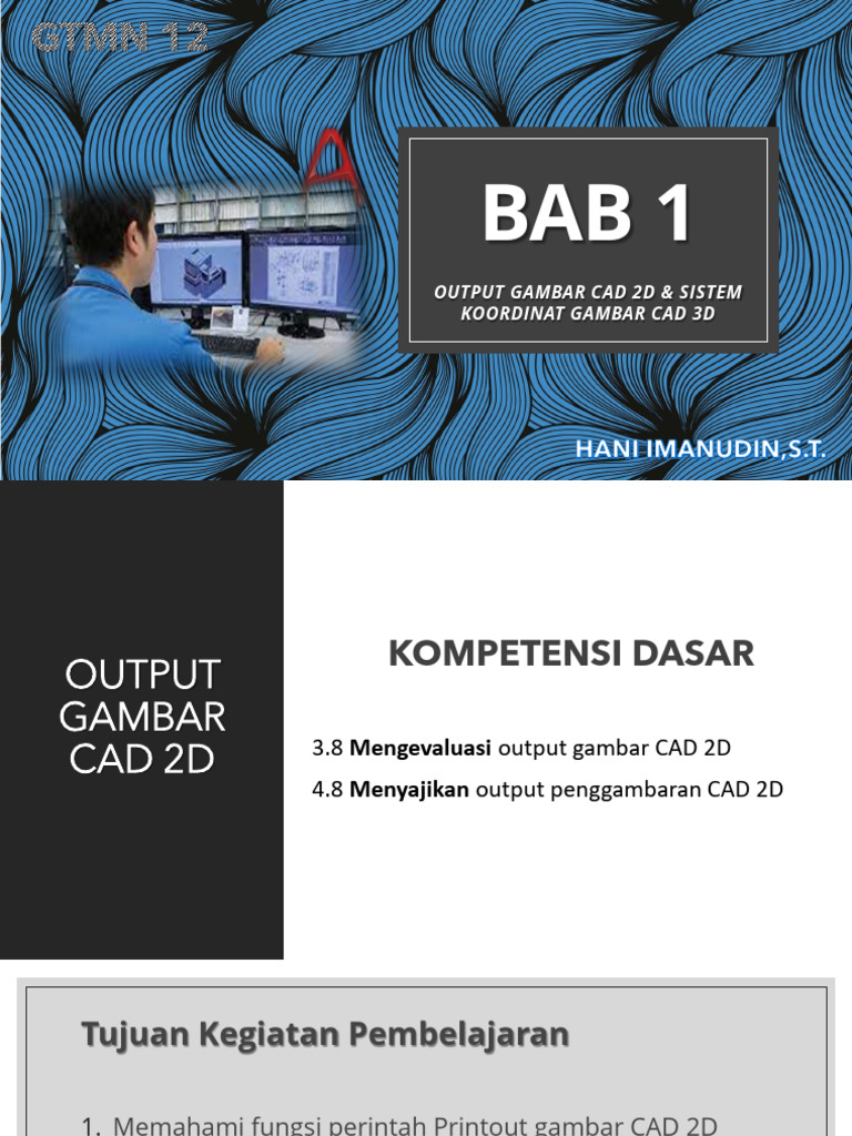 Panduan Output Gambar CAD 2D dan 3D | PDF