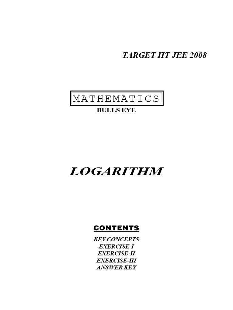 15 CPP Logarithm (Bansal) | PDF | Numbers | Number Theory