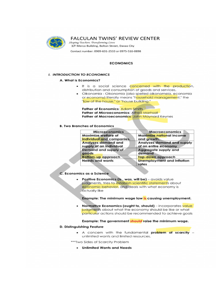 FTRC - Economics | PDF