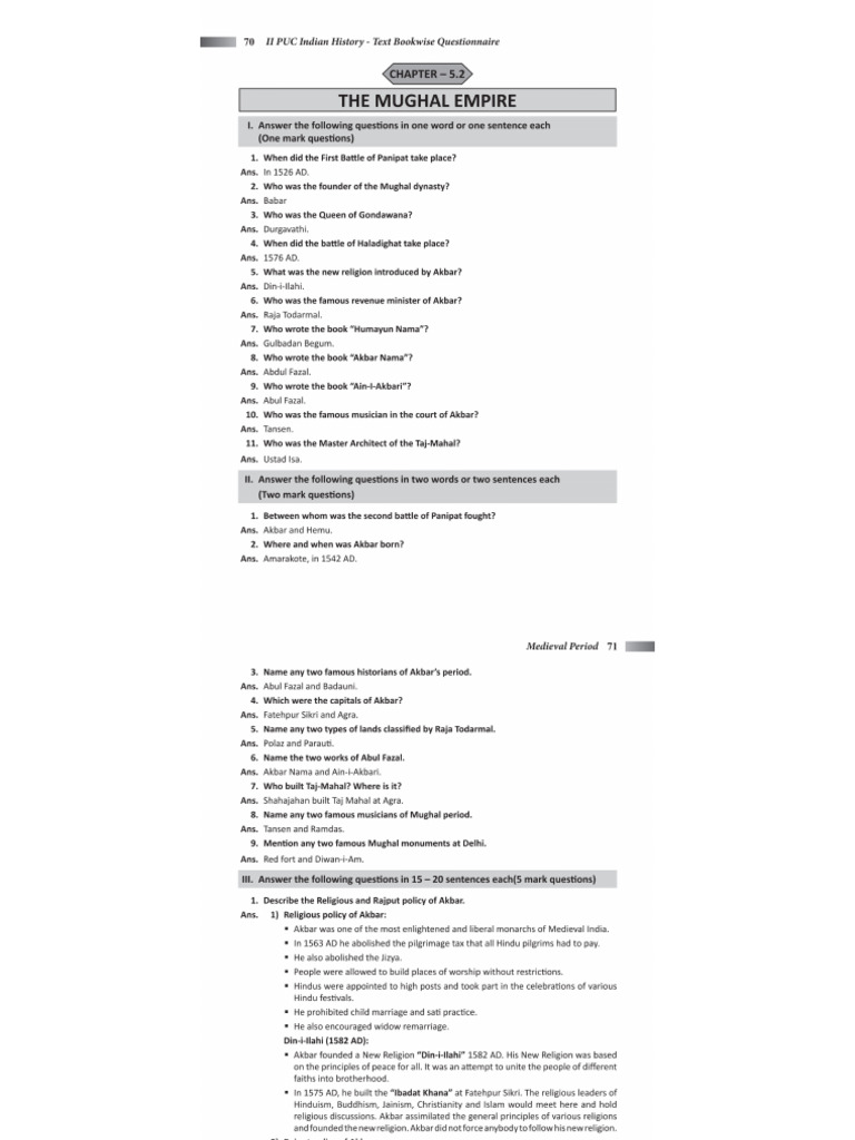 Second Puc History English Medium-14 | PDF