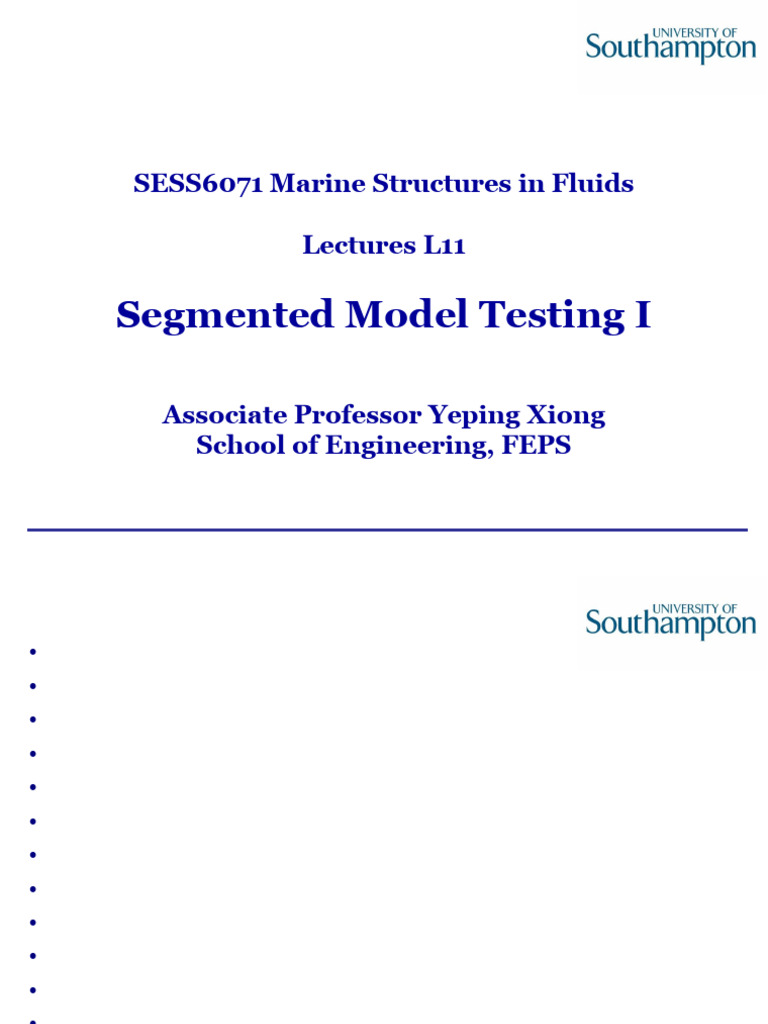 L11 Segmented Model Testing I - YPX 2023 | PDF | Pressure Measurement ...