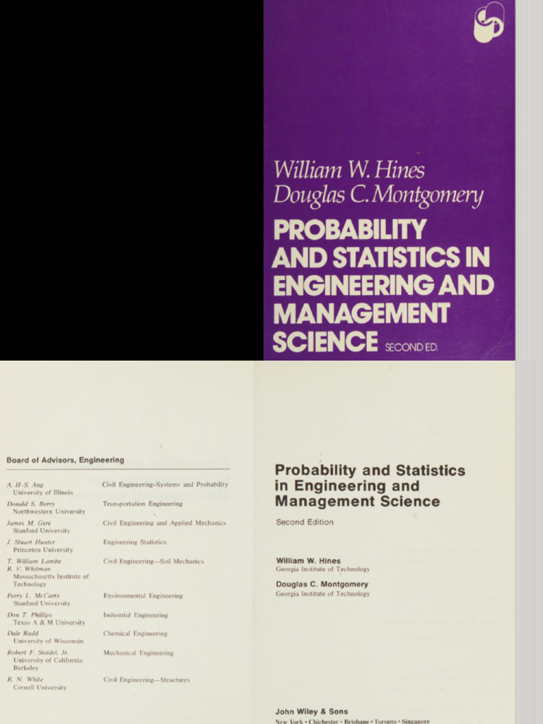 Probability and Statistics in Engineering and Management Science | PDF