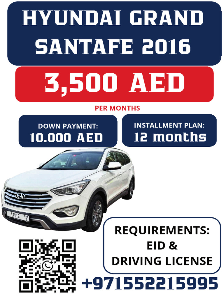 Santa Fe 2016 Installment Plan Details | PDF