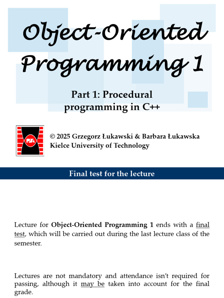 1 OOP1-01 Procedural Cpp (s) | PDF | C++ | Computer File