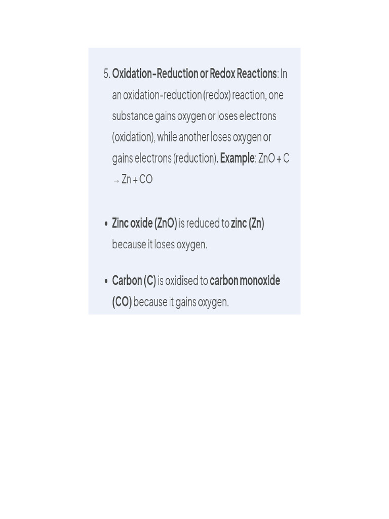 Chemical Reactions Notes Part2 | PDF