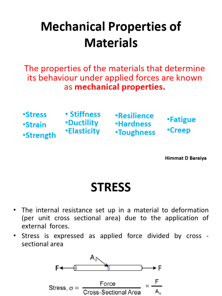 Mechanical Properties of Materials Explained | PDF | Deformation ...