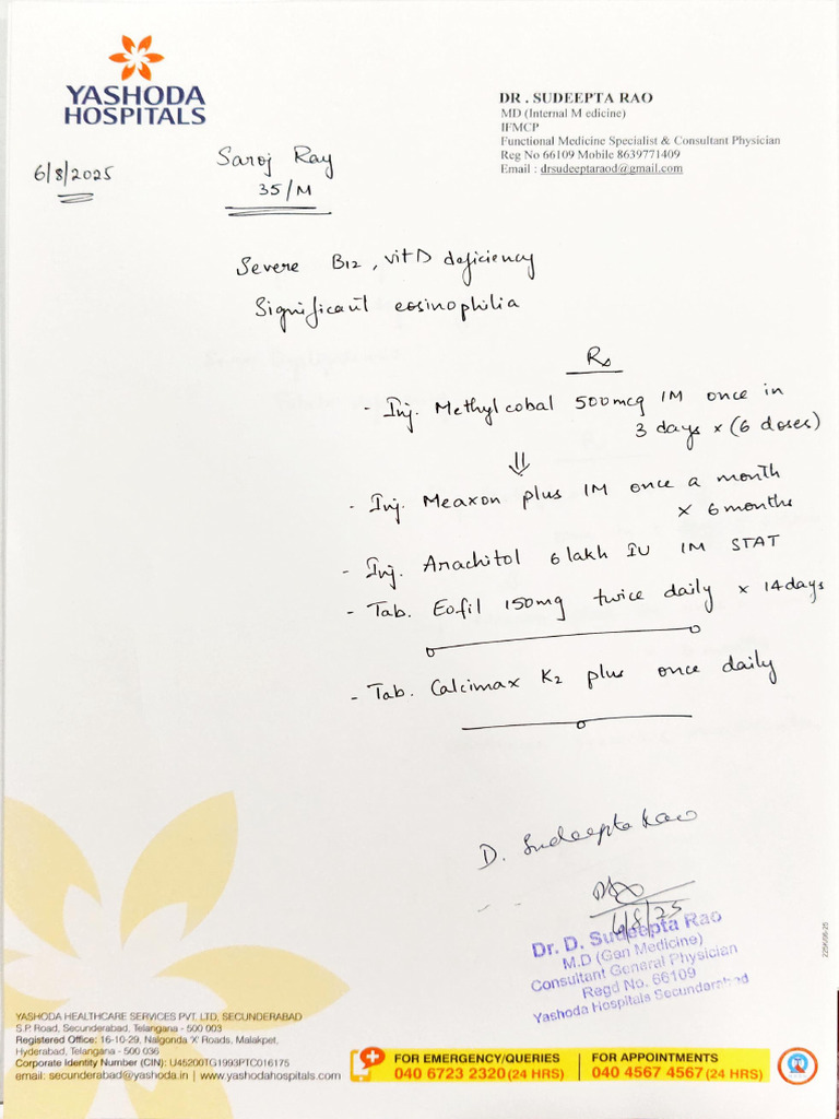 Saroj Ray Prescription | PDF