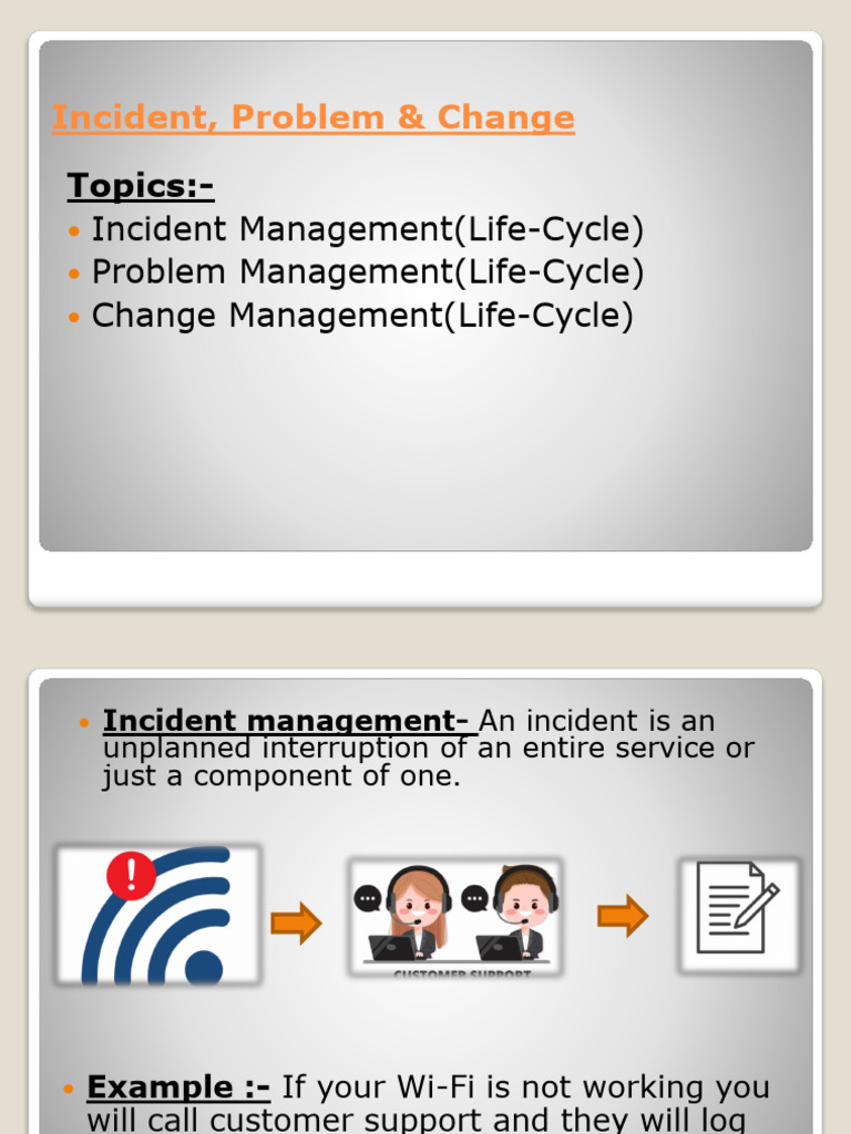 Incident, Problem, and Change Management | PDF