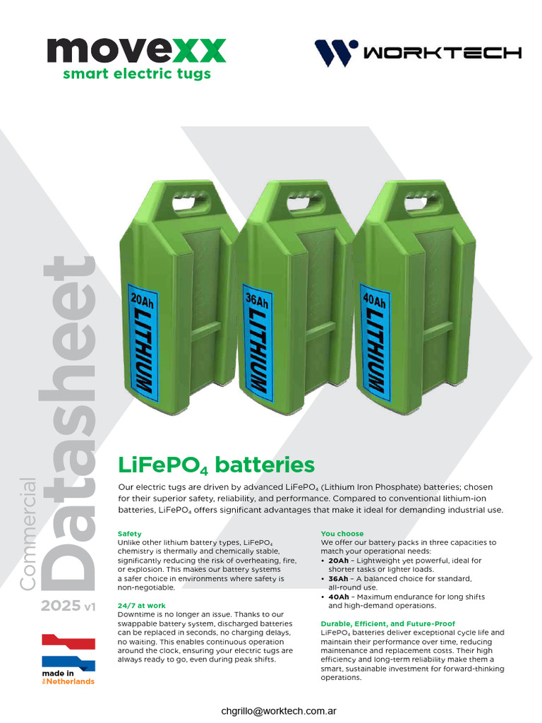 Worktech_movexx_baterias Lithium Lifepo4 - Ficha Tecnica | PDF ...