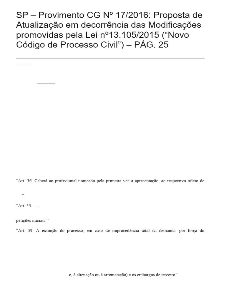 Atualização Normativa CG Nº 17/2016 | PDF | Sentença (jurídico ...