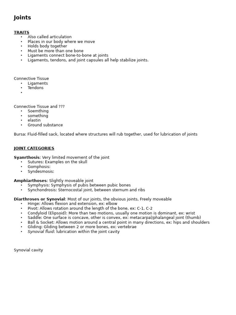 Joints | PDF