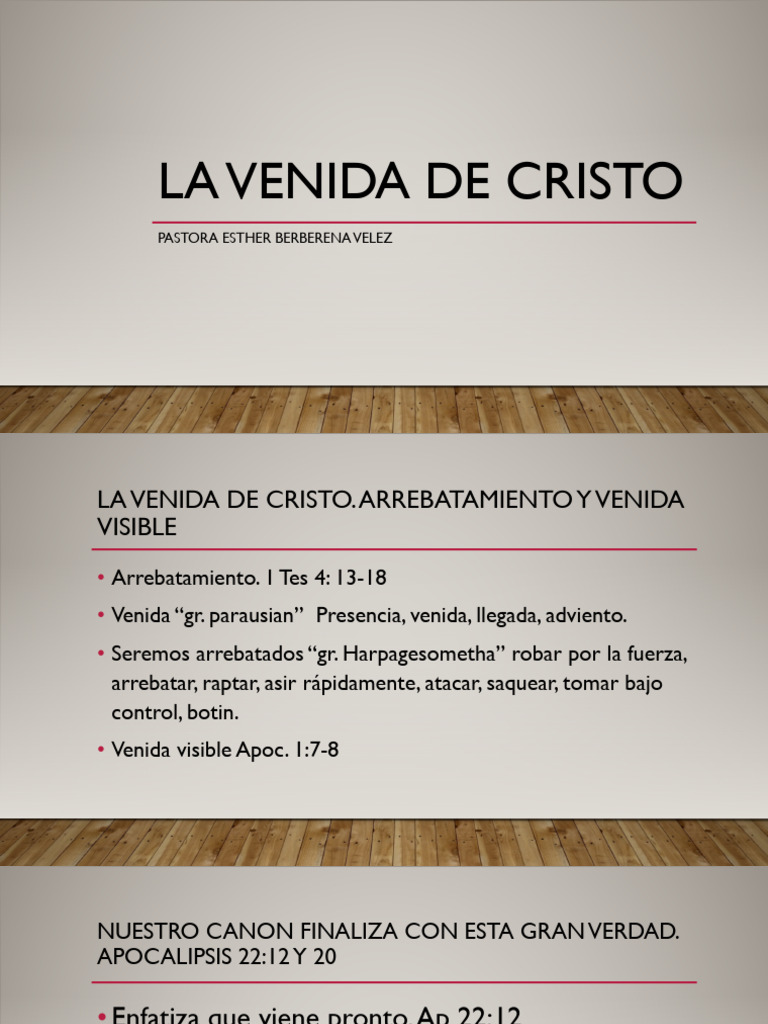 La Venida de Cristo | PDF