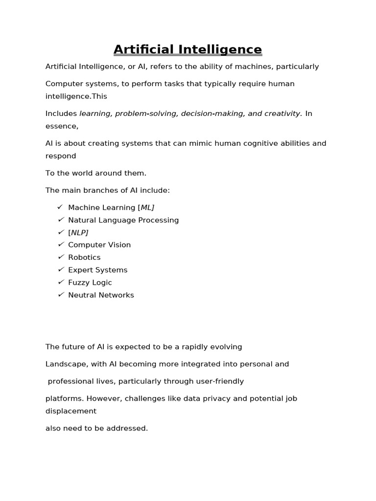 Artificial Intelligence: Learning, Problem-Solving, Decision-Making, and Creativity | PDF