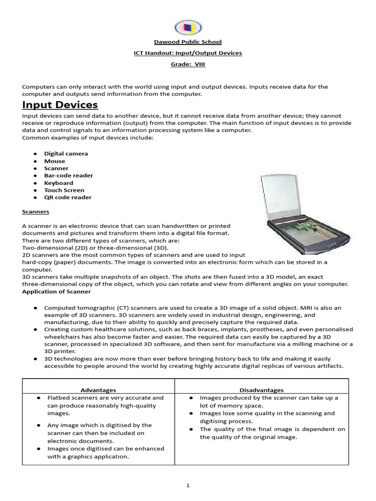 Understanding Input/Output Devices | PDF | Computer Monitor | Barcode