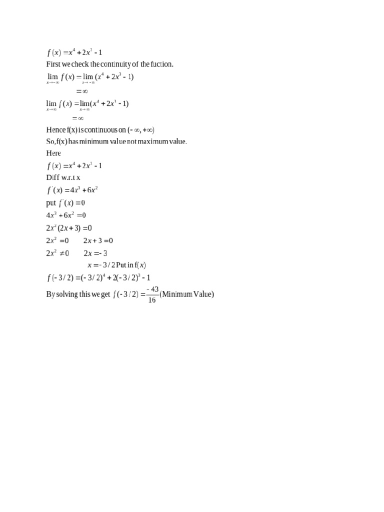 Maximun and Minimu Value | PDF