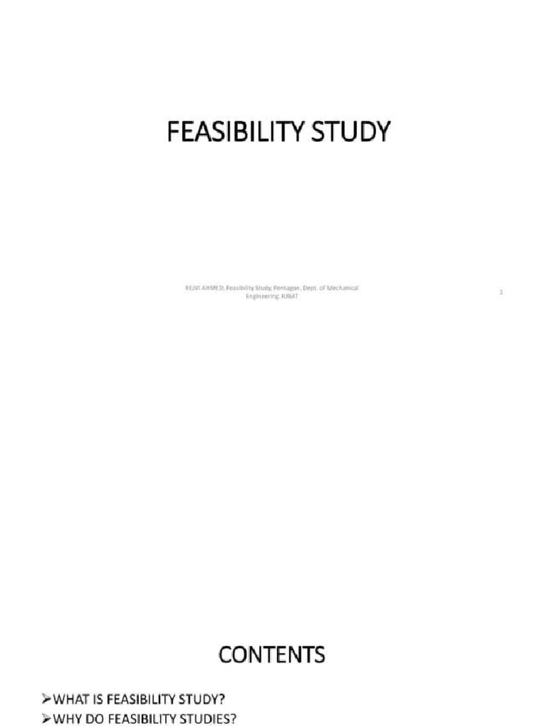 Feasibility Study | PDF