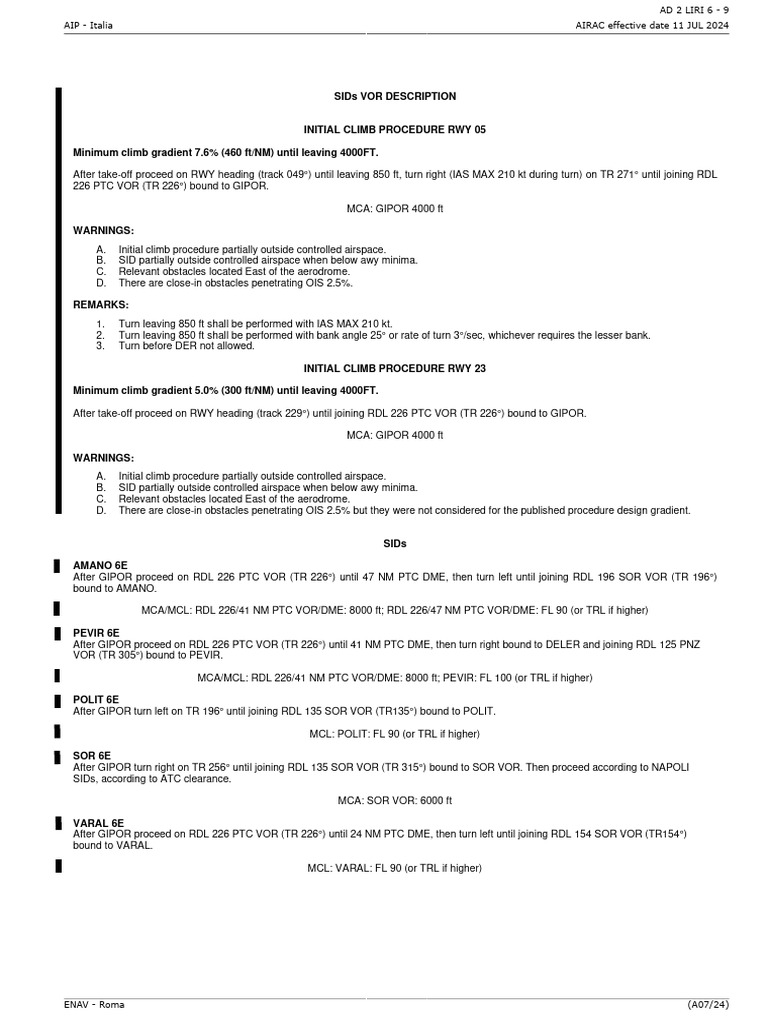 Initial Climb Procedures for RWY 05/23 | PDF | Air Traffic Control ...