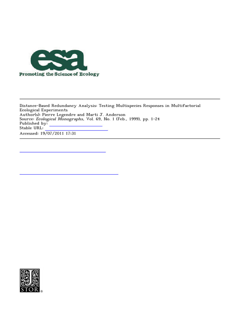 CAP Legendre e Anderson 1999 | PDF | Principal Component Analysis ...