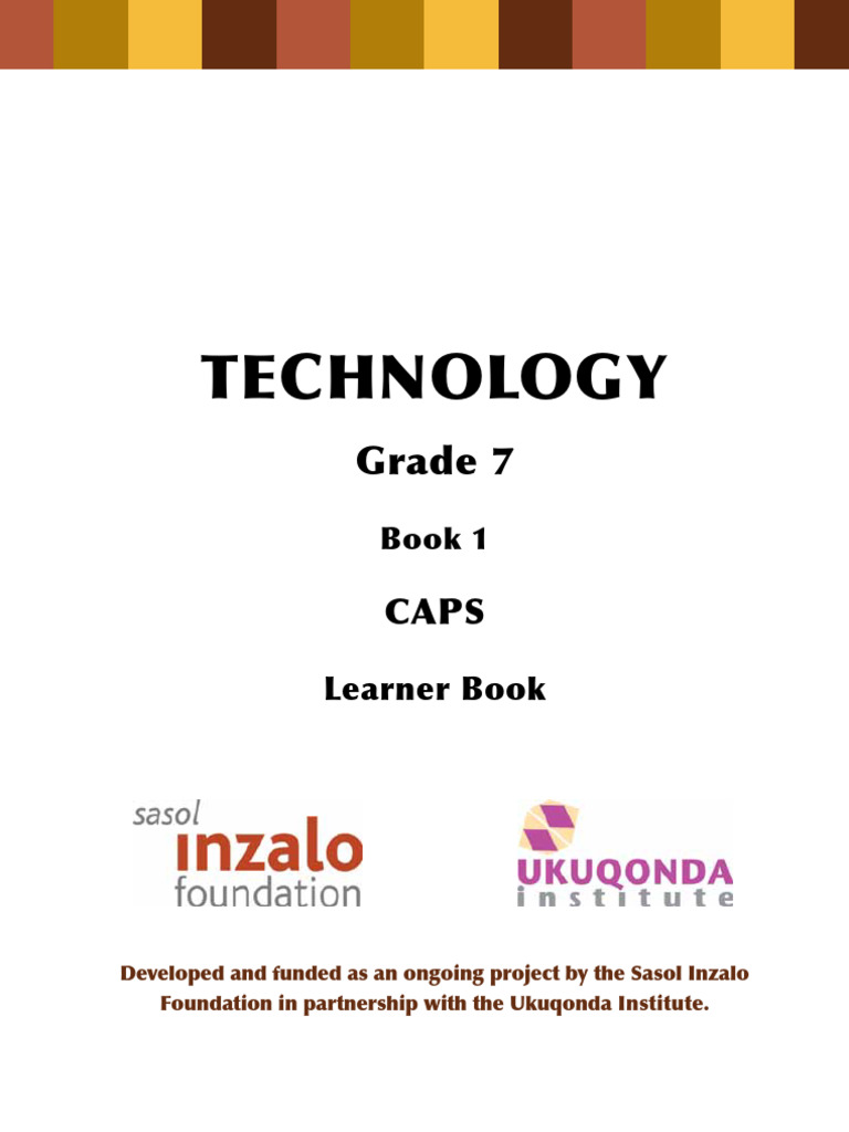 Grade 7 Technology Learner Book | PDF | Lever | Drawing