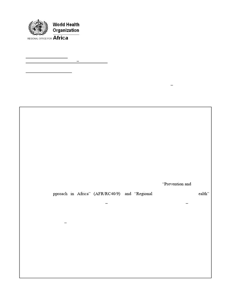 AFR-RC72-5 Framework To Strengthen The Implementation of The Comprehensive Mental Health Action ...