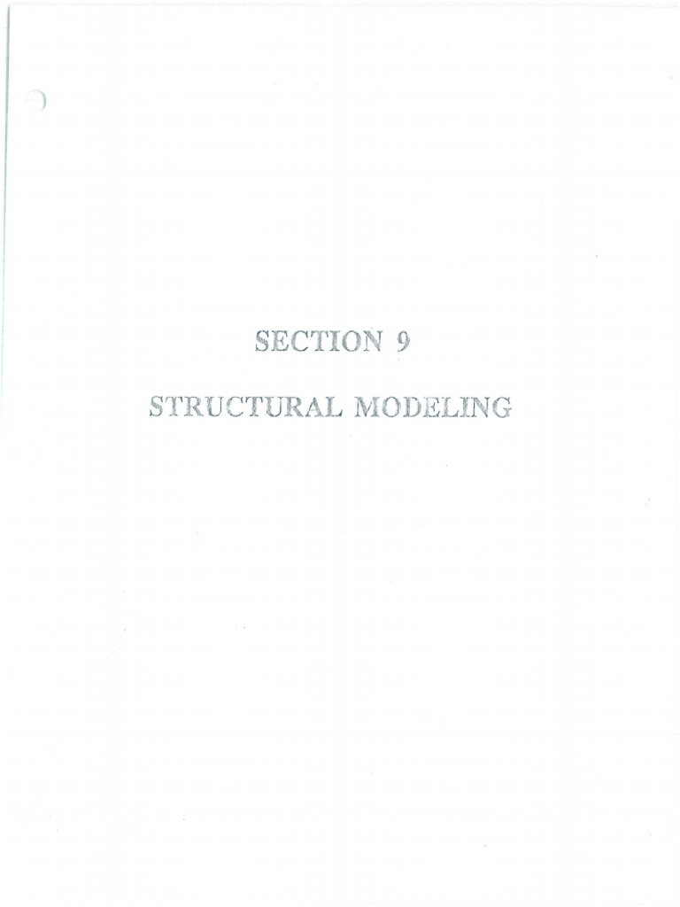 Section 9 Structural Modeling | PDF